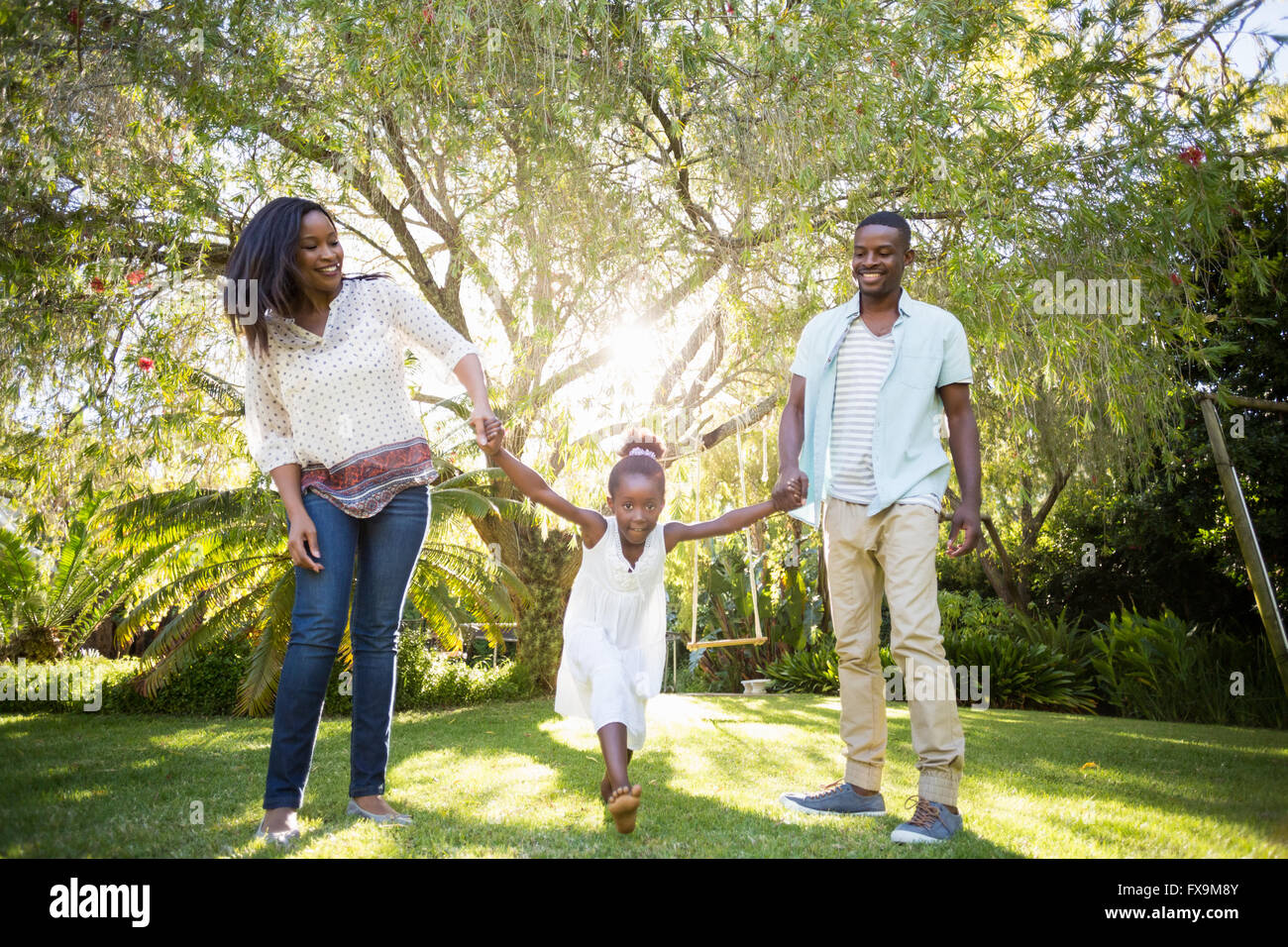 Happy family having fun Stock Photo - Alamy