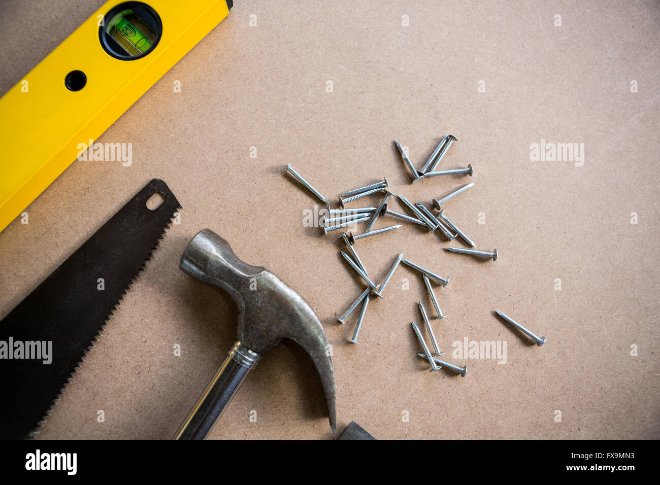 Tools and equipment used for carpentry Stock Photo - Alamy