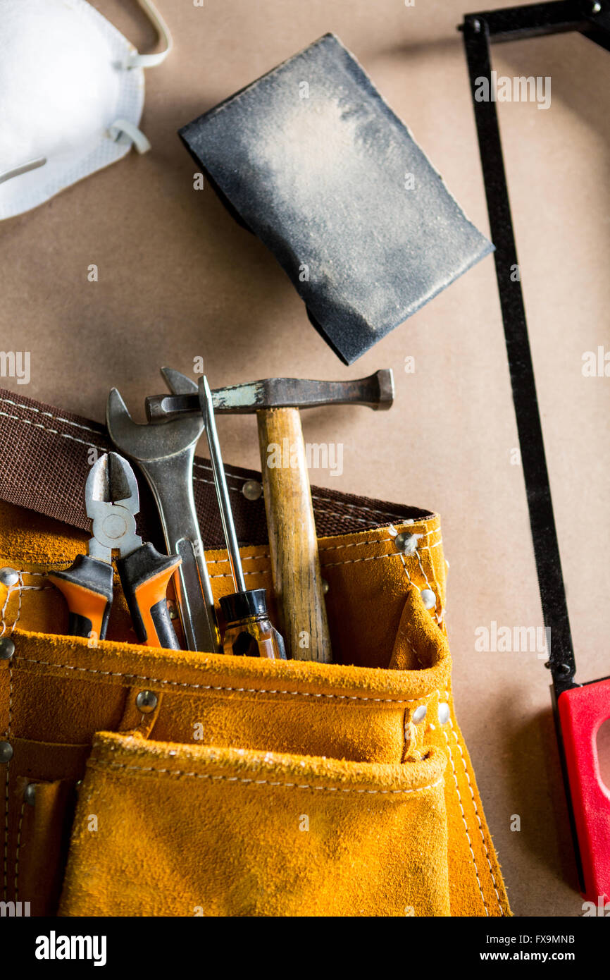 Tools and equipment used for carpentry Stock Photo - Alamy