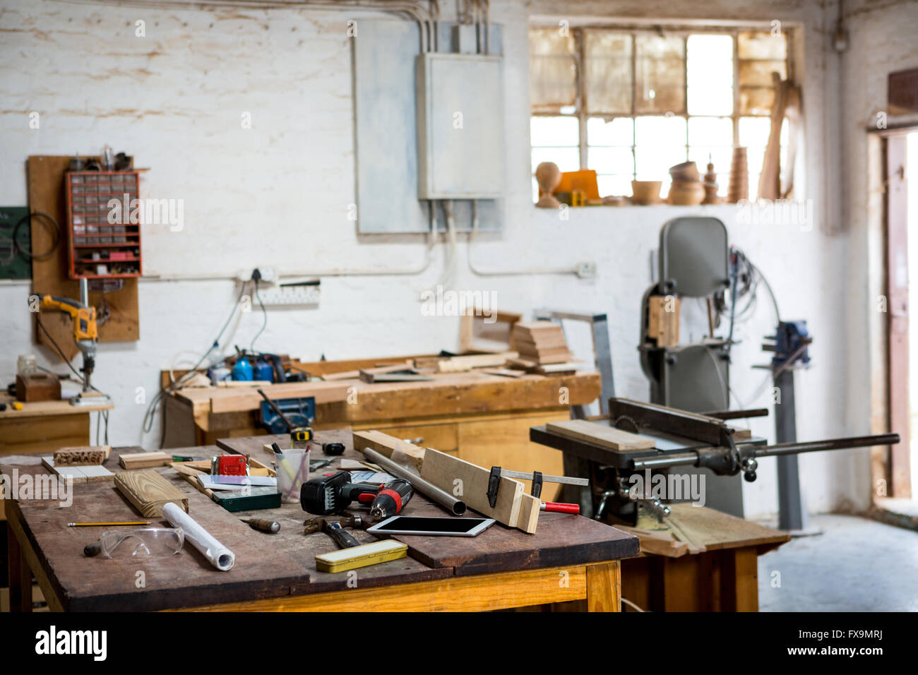 Tools and equipment used for carpentry Stock Photo - Alamy