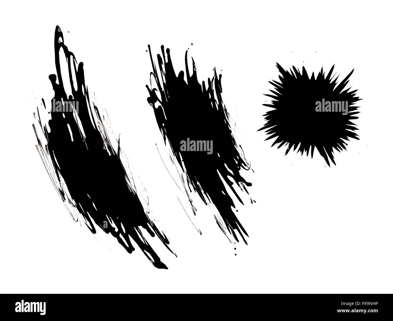 Black grunge ink splat star Cut Out Stock Images & Pictures - Alamy