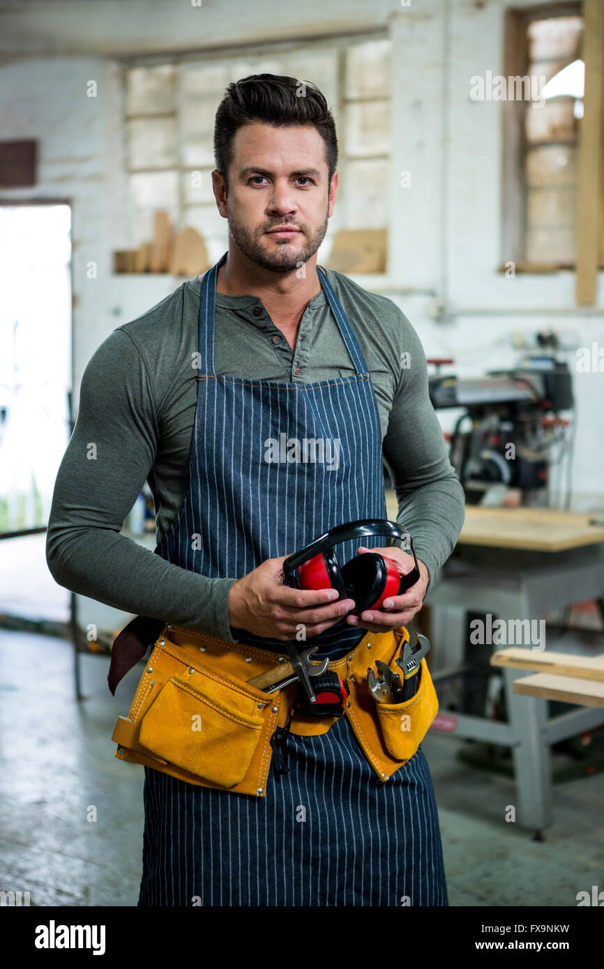Portrait of a carpenter Stock Photo - Alamy