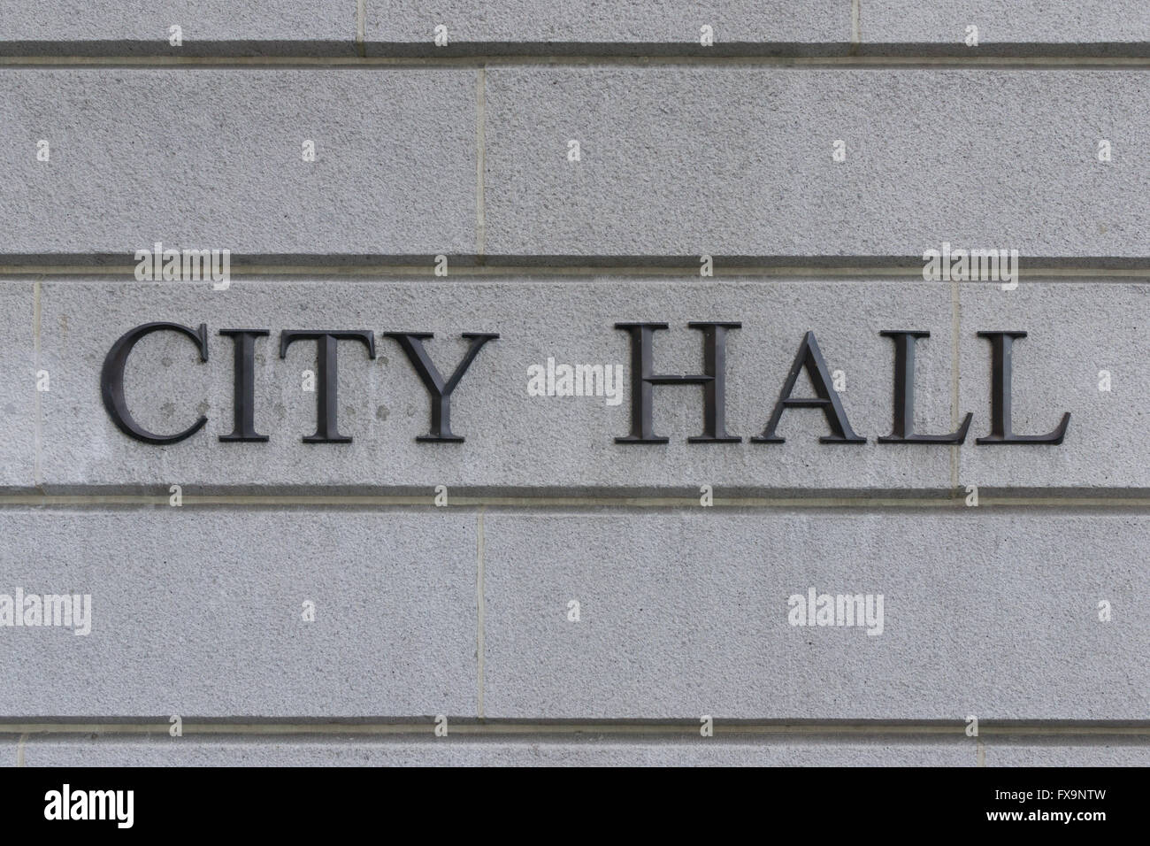 City Hall Sign Stock Photo - Alamy