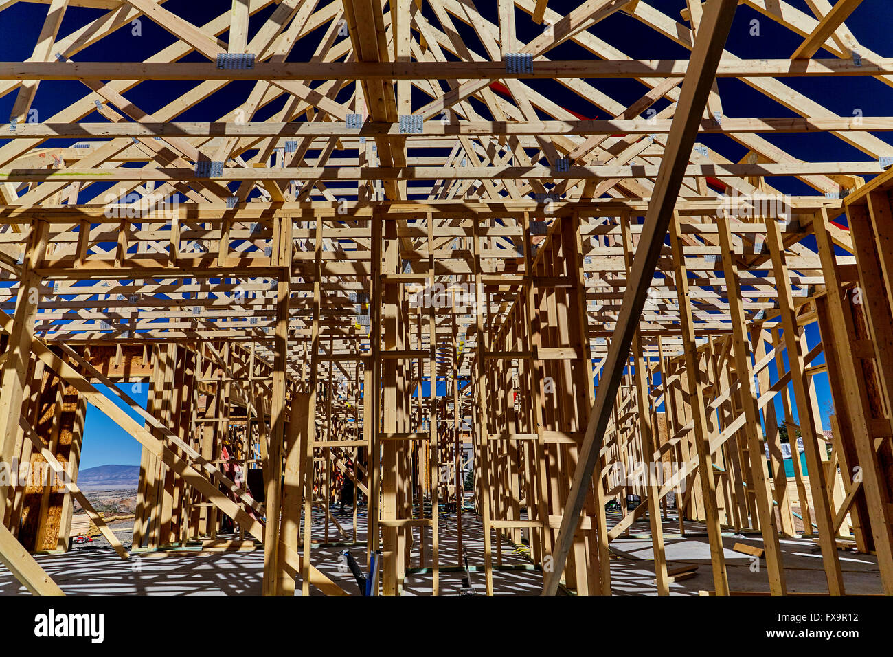 Carpenter on roof framework hi-res stock photography and images - Alamy