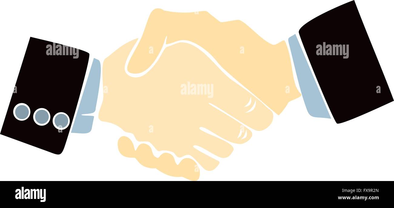 Two hands shaking hands Stock Vector Images - Alamy