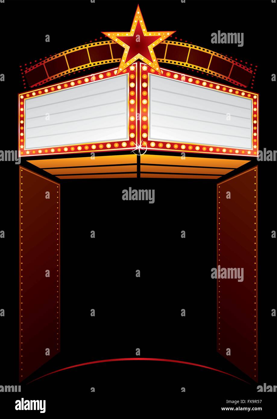 Blank movie theater theater marquee hi-res stock photography and images ...