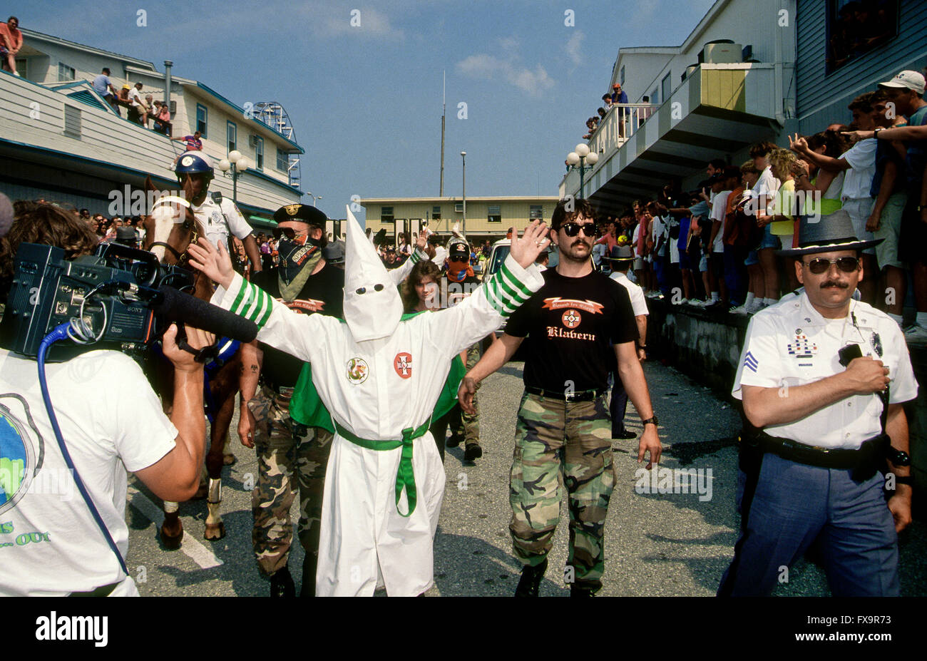 Ocean City, Maryland, USA, 4th July, 1992 KKK rally and march on the ...