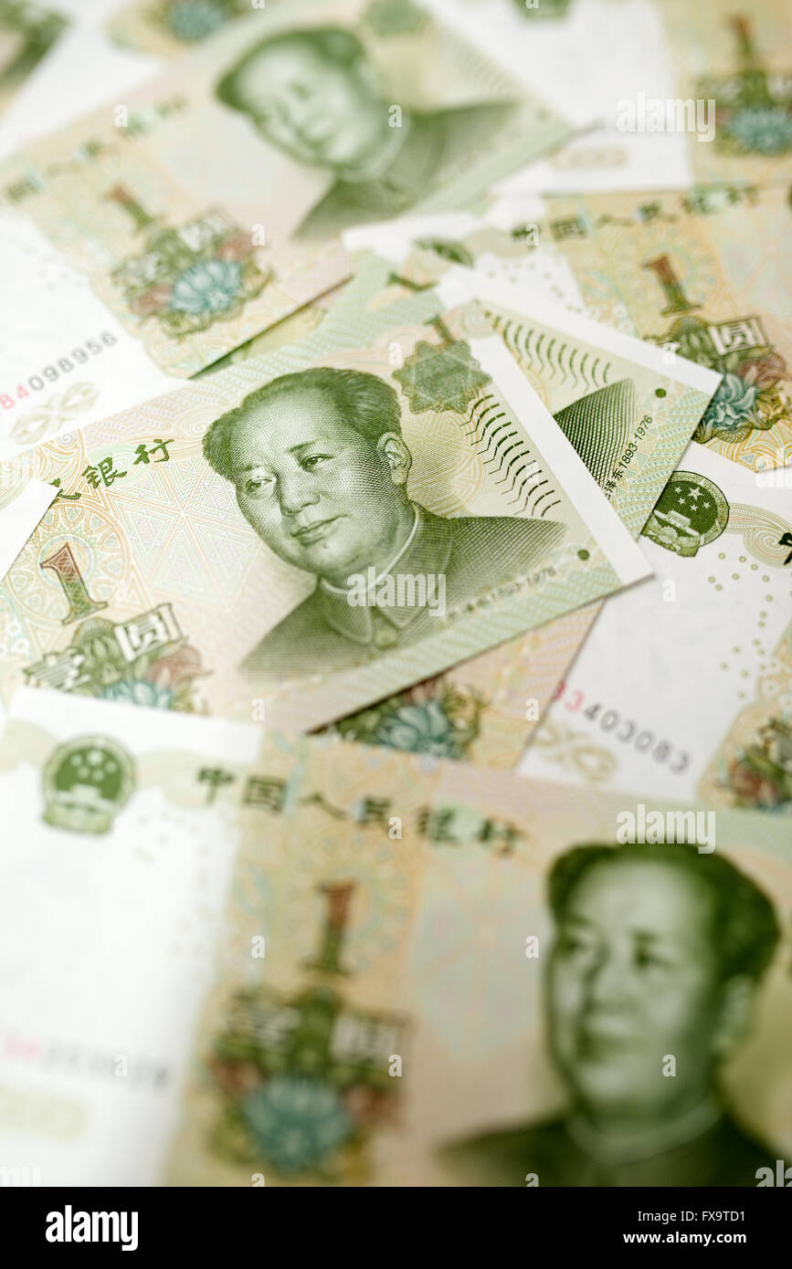 Yuan banknotes background Stock Photo - Alamy