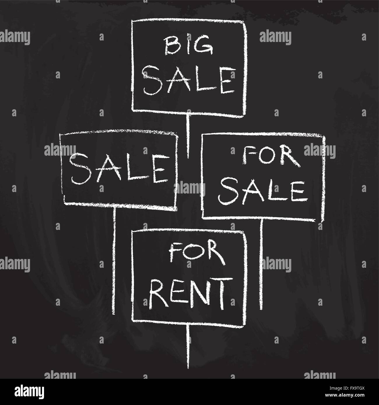 Sign estate signs Stock Vector Images - Alamy