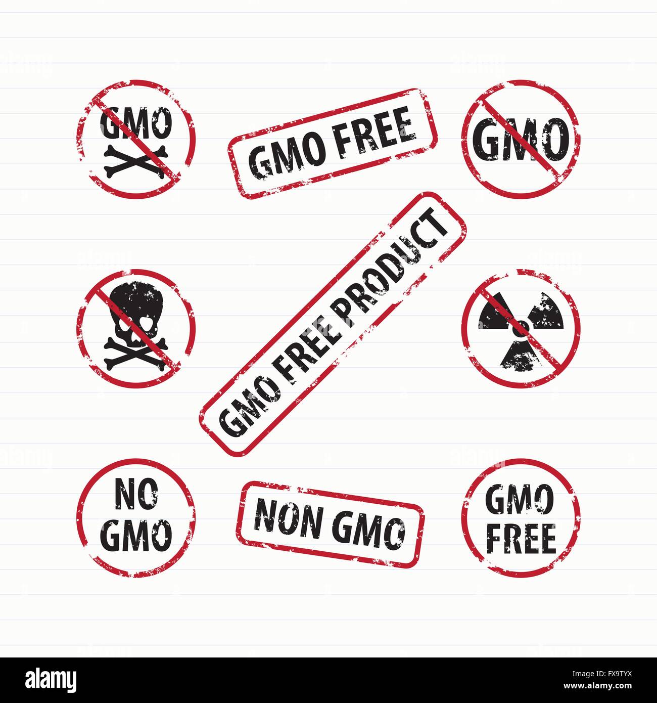GMO Free stamps set Stock Vector Image & Art - Alamy