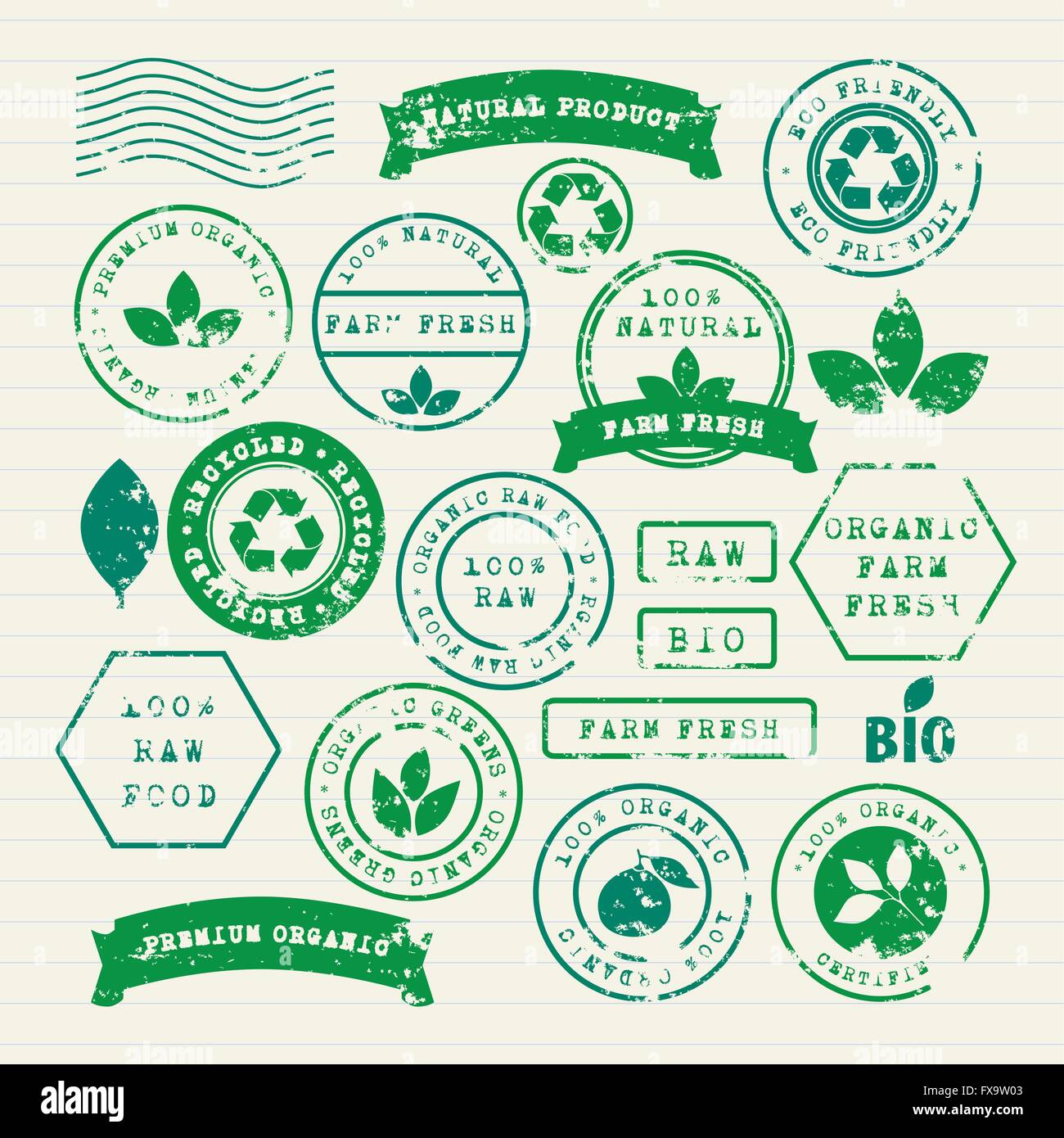 Vector set of ecology healthy food and environment Stock Vector Image ...