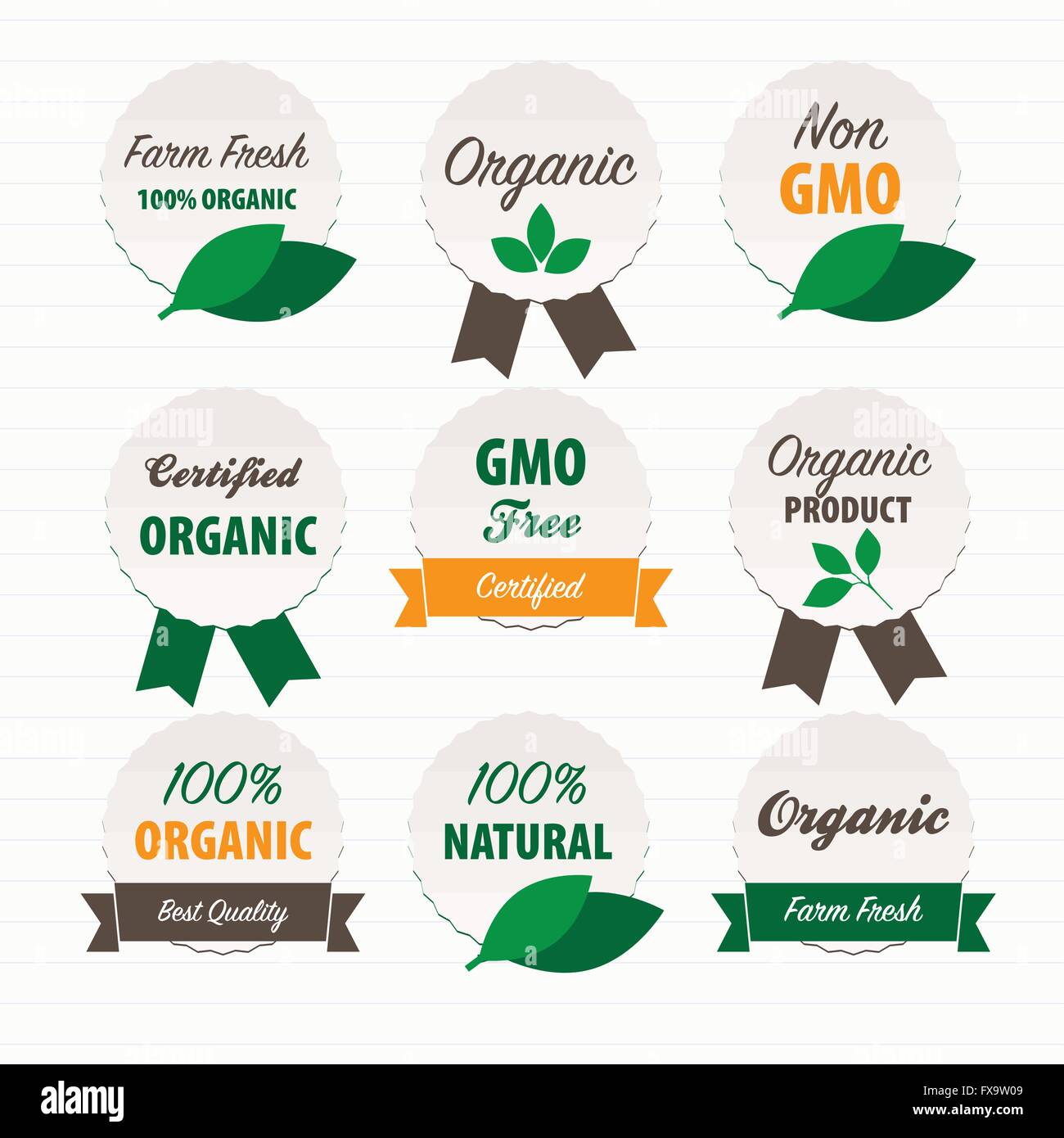 Organic food labels Stock Vector Image & Art - Alamy