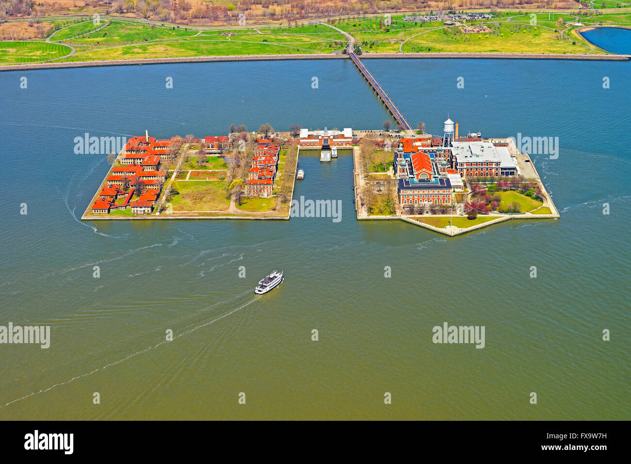 Ellis island from ny harbor hi-res stock photography and images - Alamy