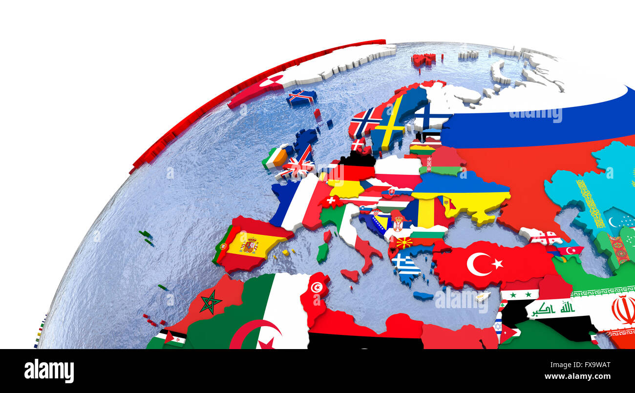 Political Map Of EMEA Region With Each Country Represented, 53% OFF