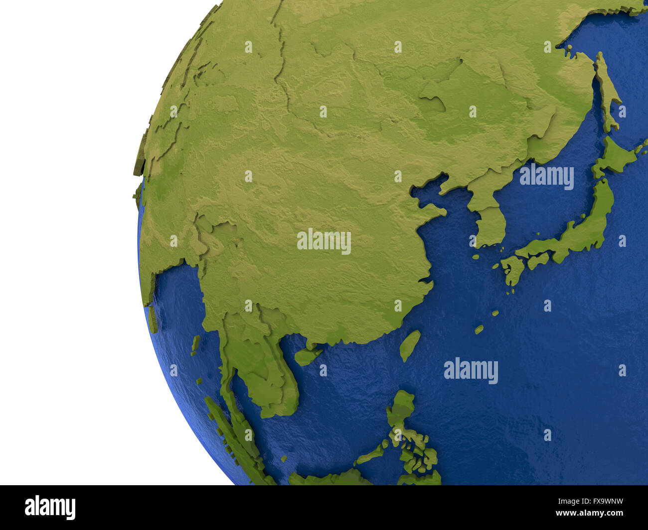 Asia on detailed model hi-res stock photography and images - Alamy