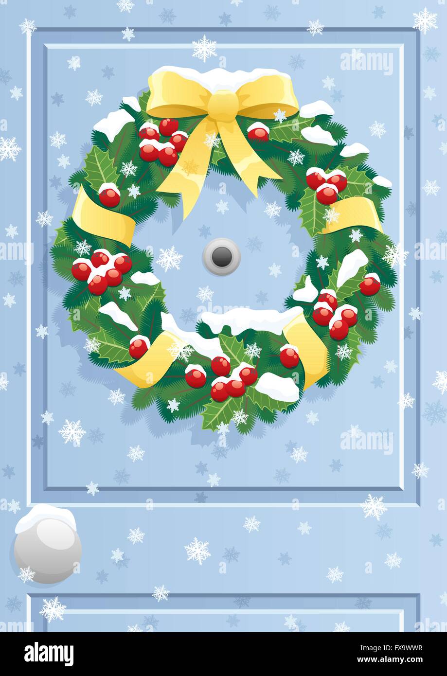 Christmas card front design Stock Vector Images - Alamy