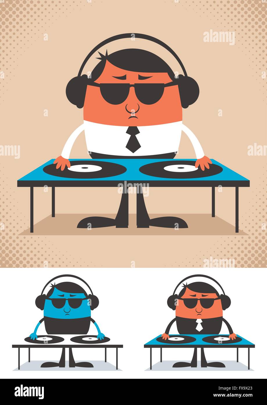 Illustration of cartoon DJ Stock Vector Image & Art - Alamy