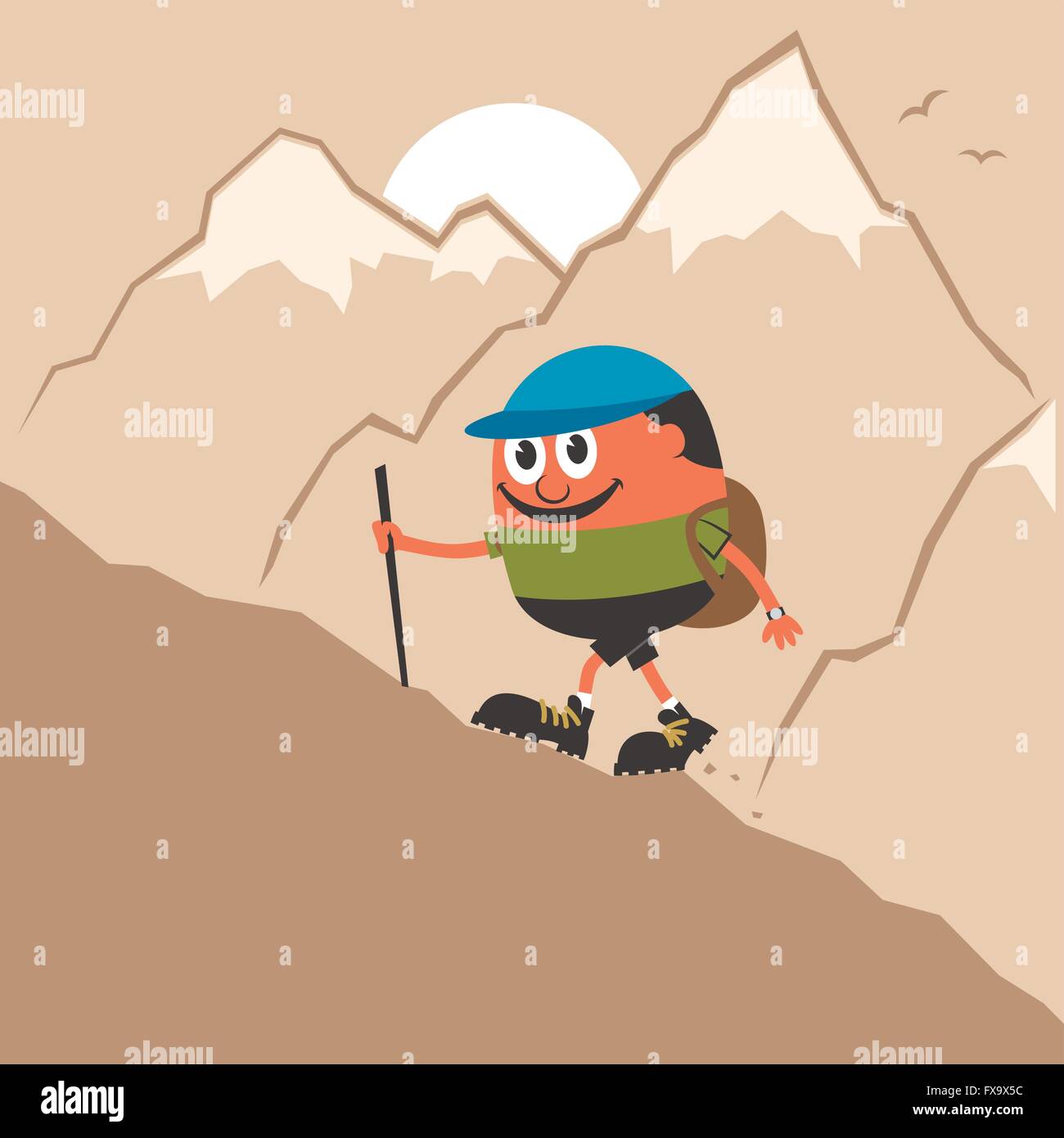 Slope climbing Stock Vector Images - Alamy