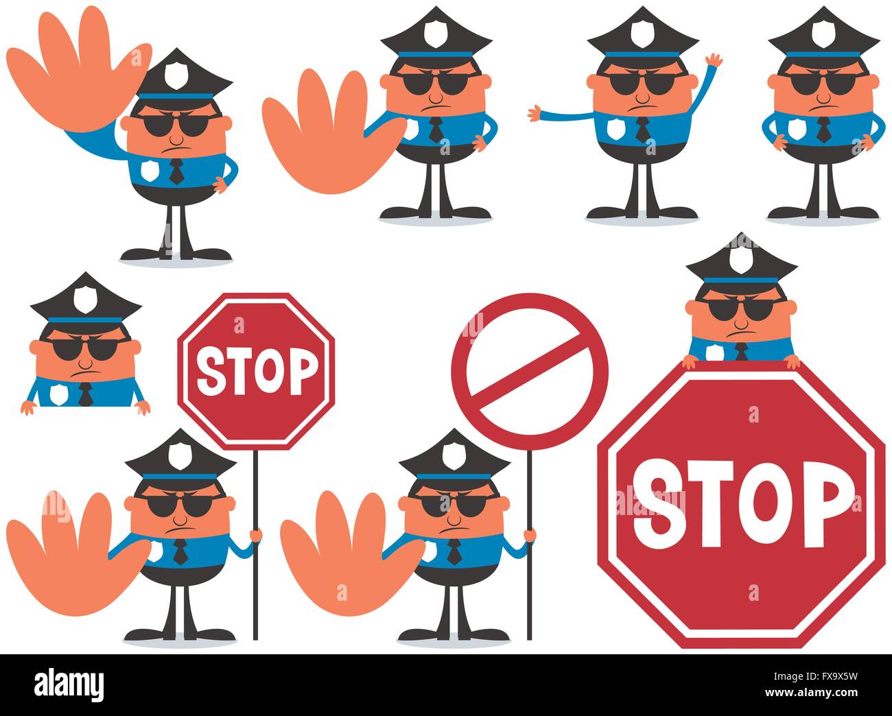 Police security check in Stock Vector Images - Alamy