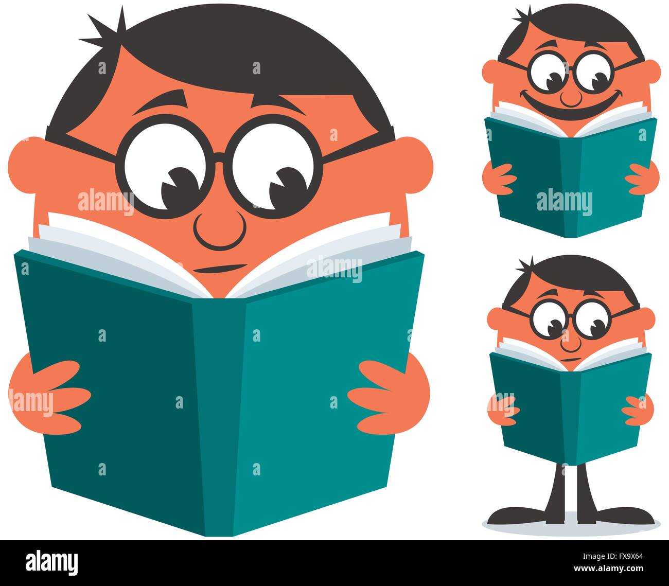 Page reading Stock Vector Images - Alamy