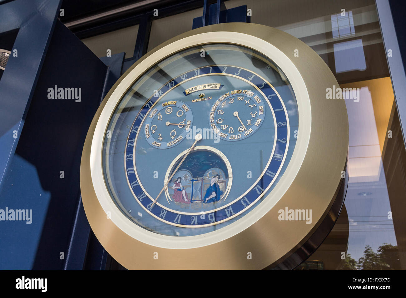Golden Clock in Lucerne Switzerland Stock Photo - Alamy