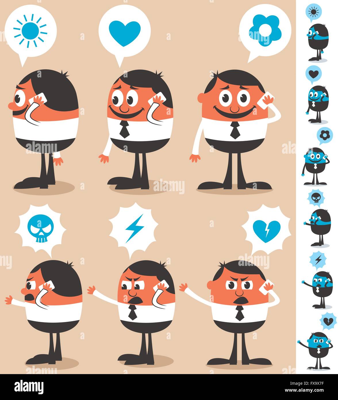 Male worker talking on Stock Vector Images - Alamy