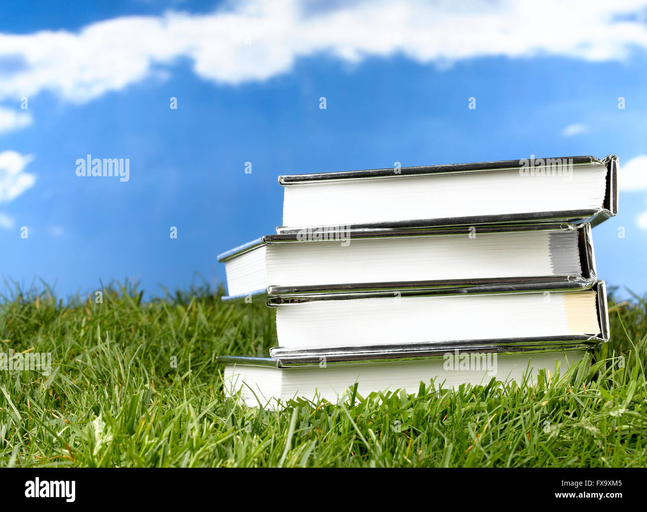 Field with book Stock Photo - Alamy