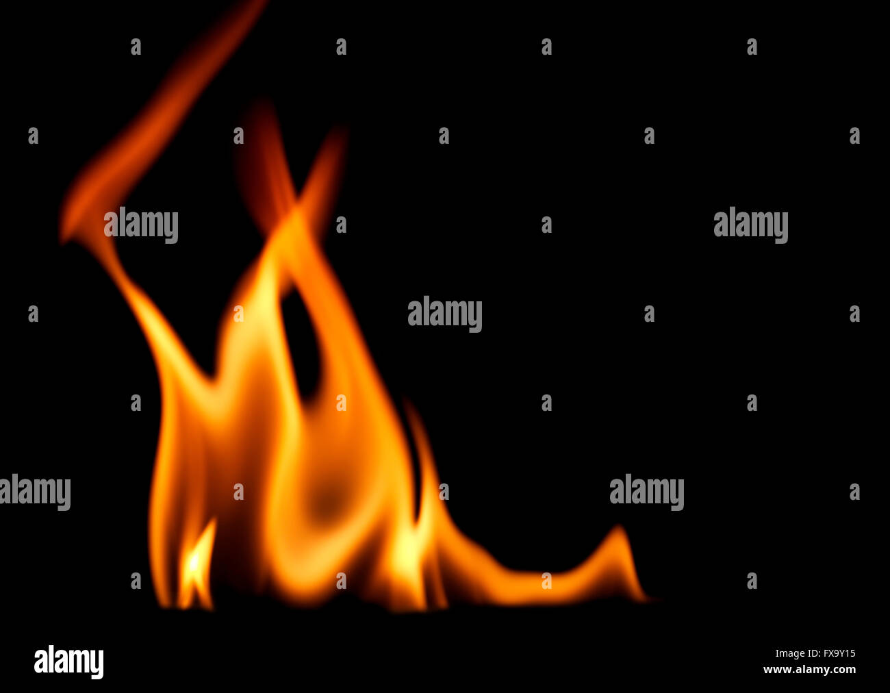Glowing Fire Flame Stock Photo - Alamy