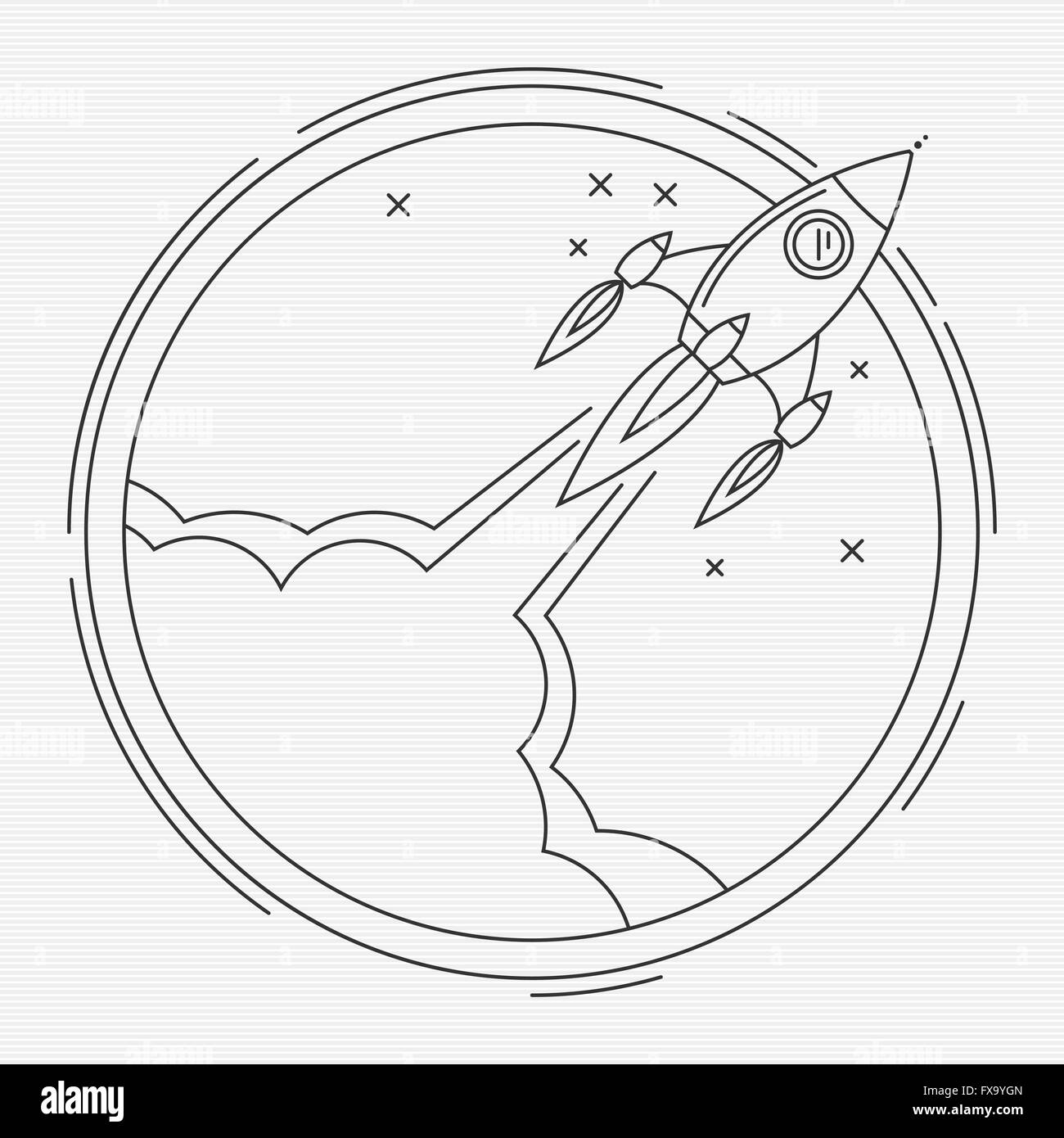 Launching business strategy rocket Stock Vector Images - Alamy