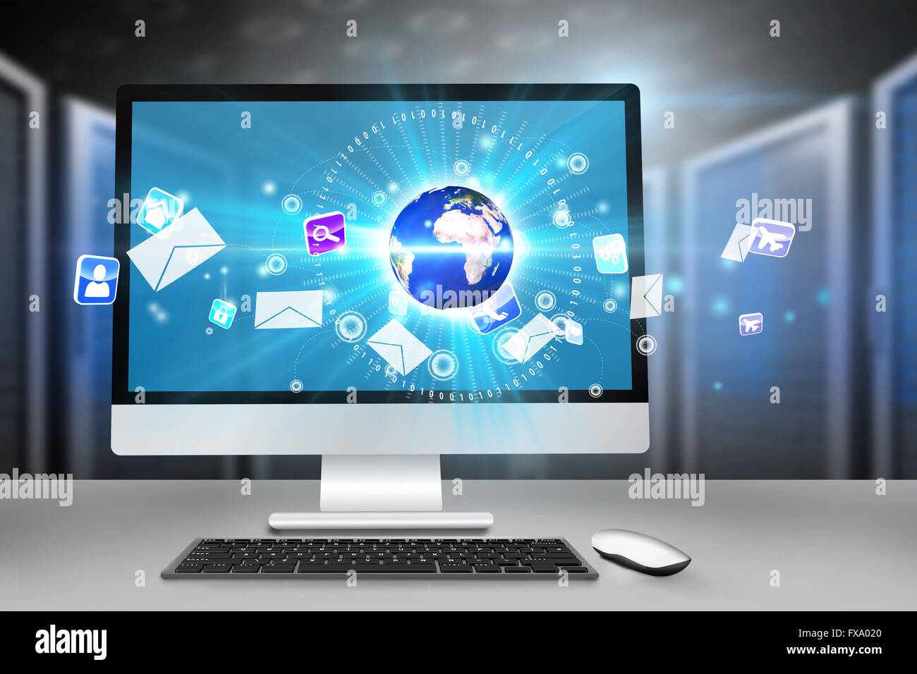 Composite image of computer screen Stock Photo - Alamy