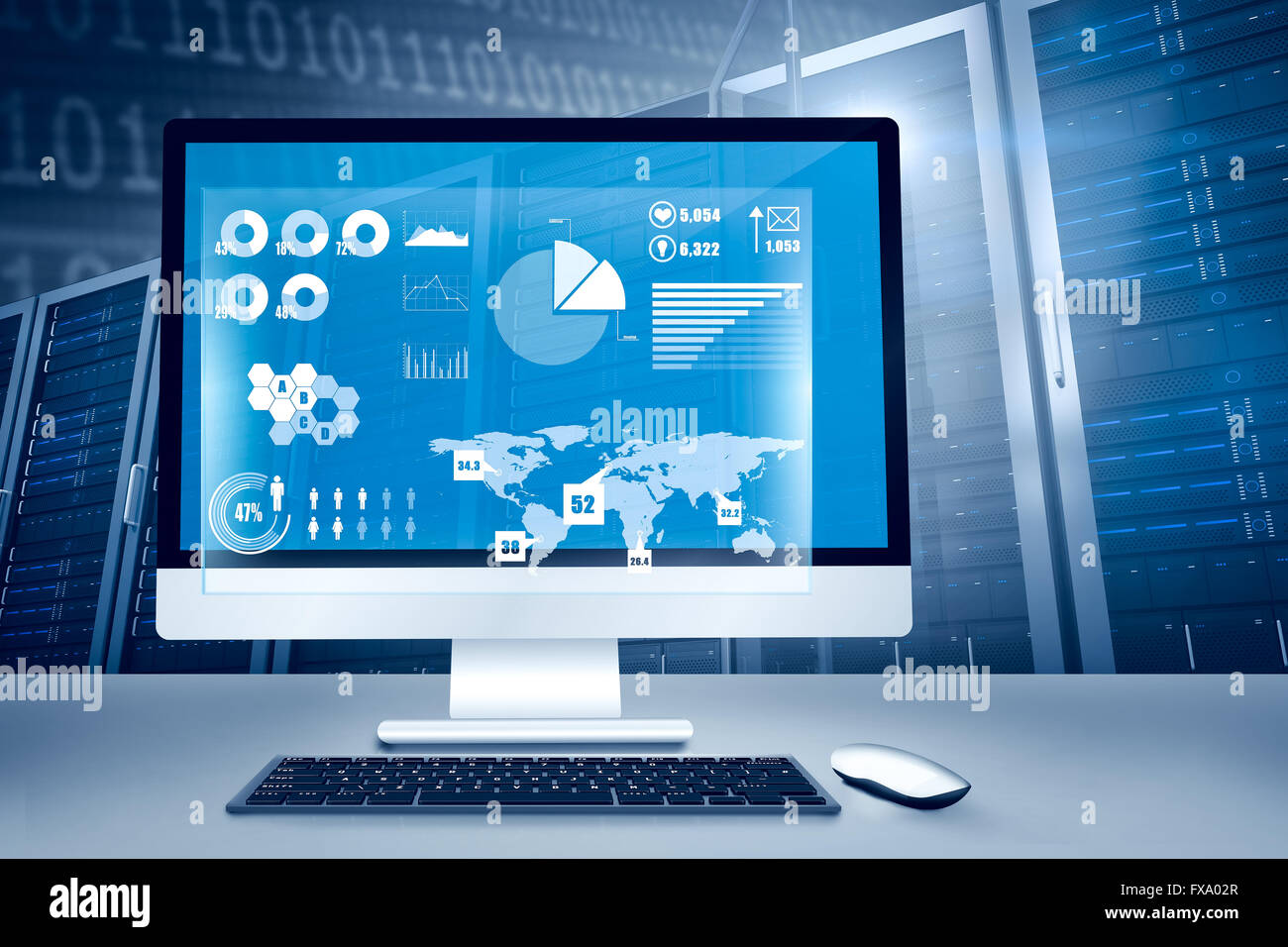 Composite image of computer screen Stock Photo - Alamy