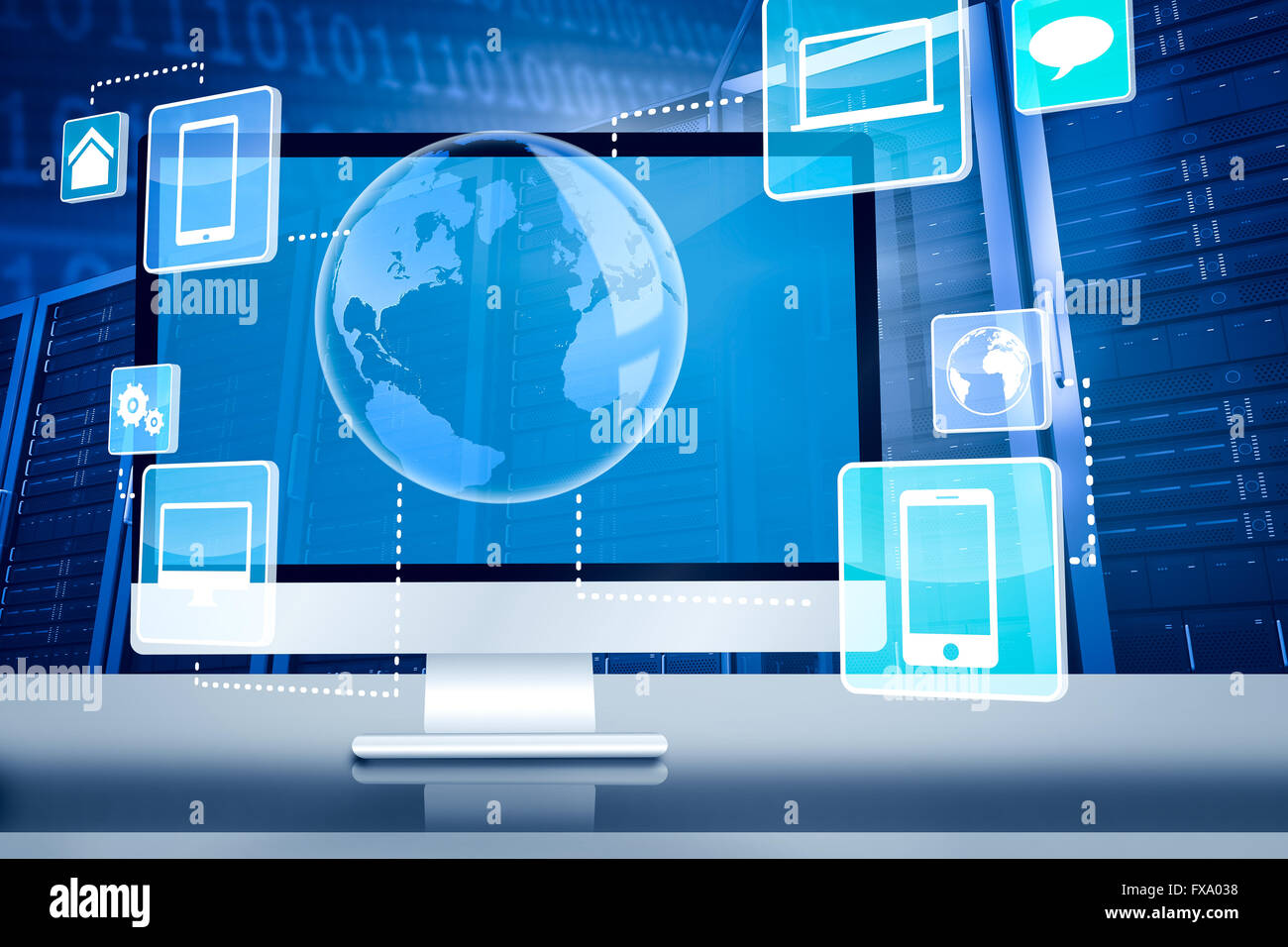 Composite image of computer screen Stock Photo - Alamy