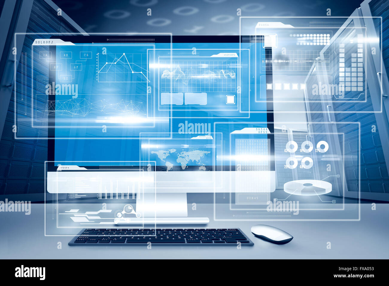 Composite image of computer screen Stock Photo - Alamy