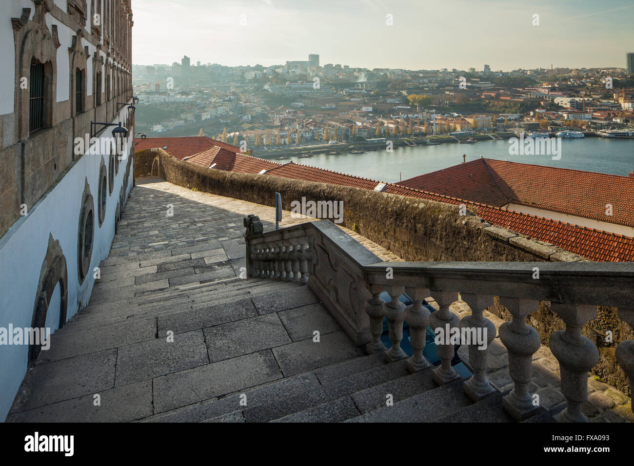 Stairway in Porto old town, Portugal. UNESCO world heritage sight Stock ...