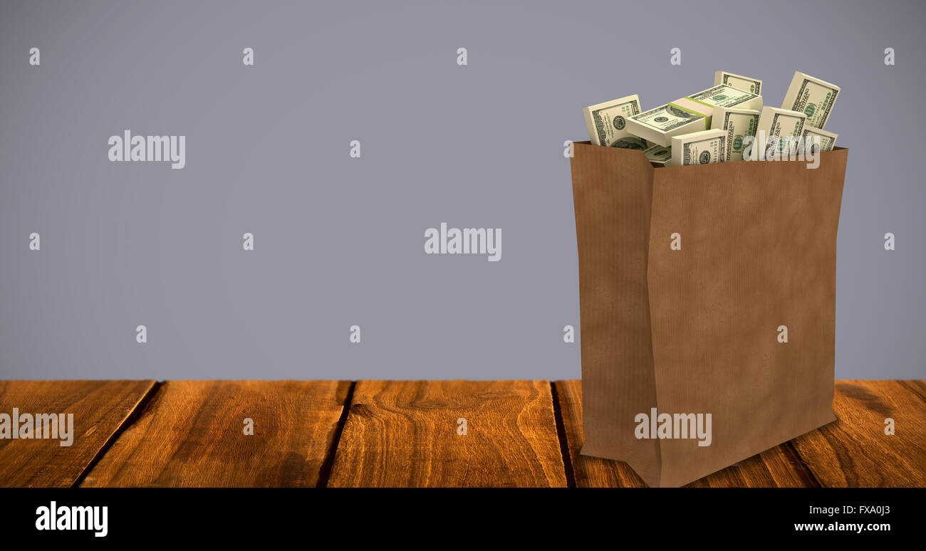 Bag of dollars Stock Photo - Alamy