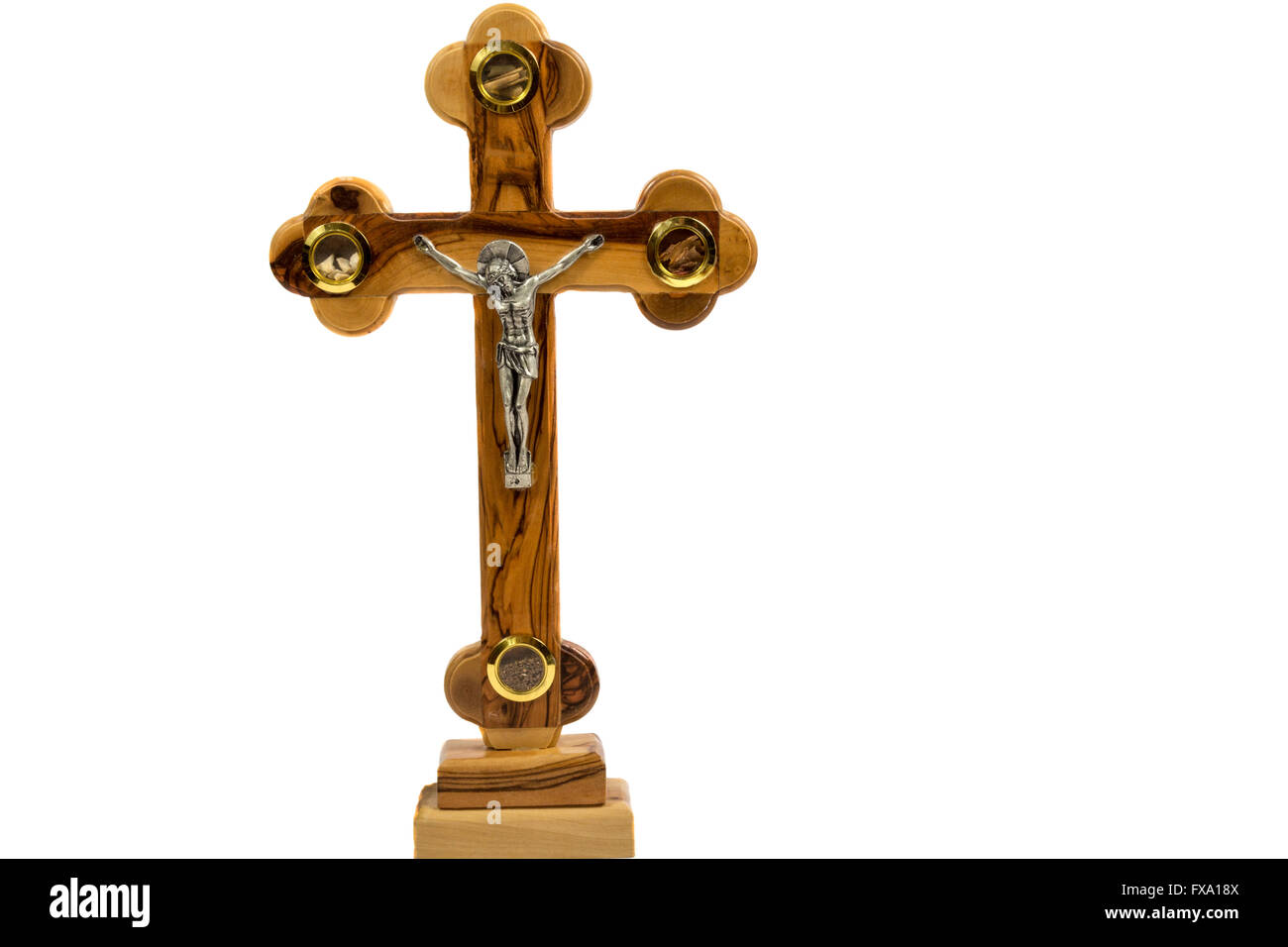Cross from the Holy Land on a white background Stock Photo - Alamy