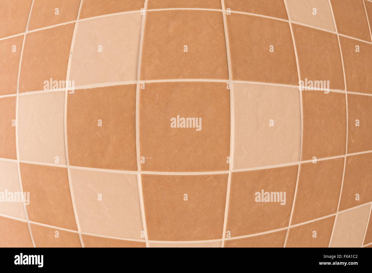 distortion of bath wall with mosaic square tile, background Stock Photo ...