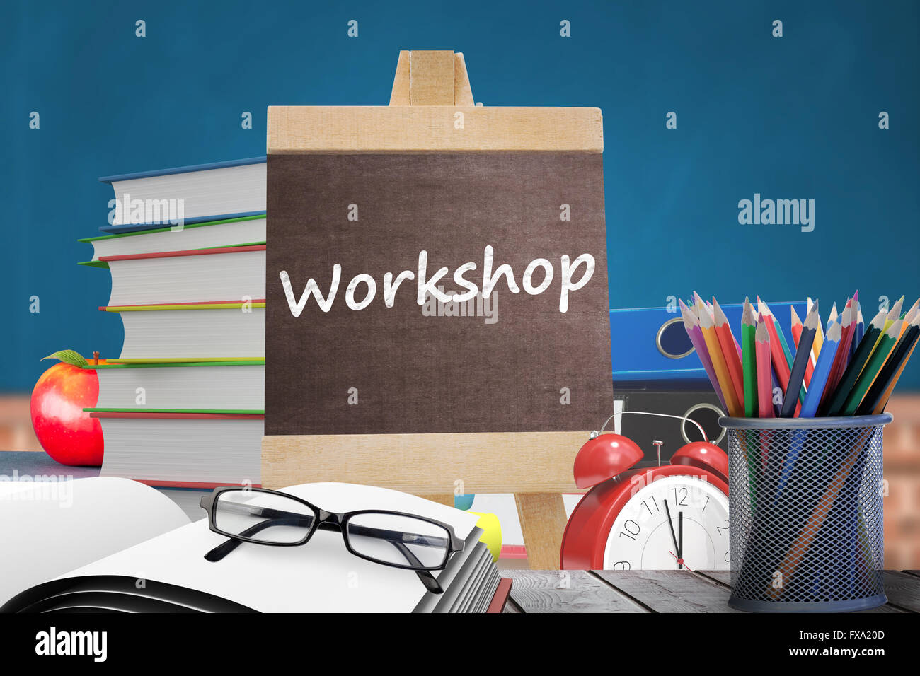 Composite image of workshop word Stock Photo - Alamy