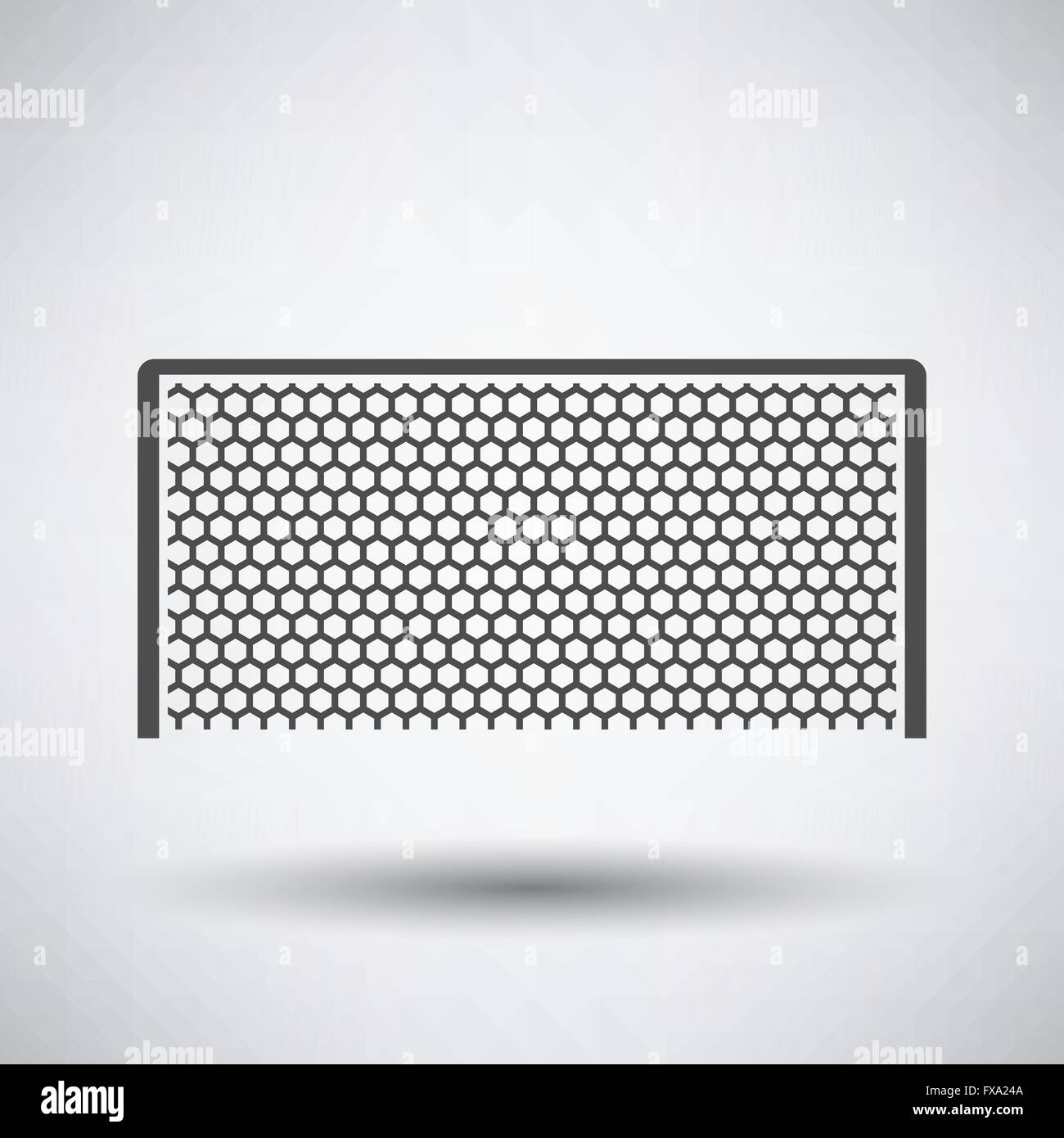 Soccer gate icon on gray background with round shadow. Vector ...