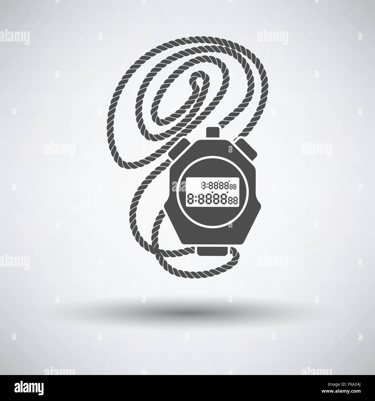 Coach stopwatch icon on gray background with round shadow. Vector ...