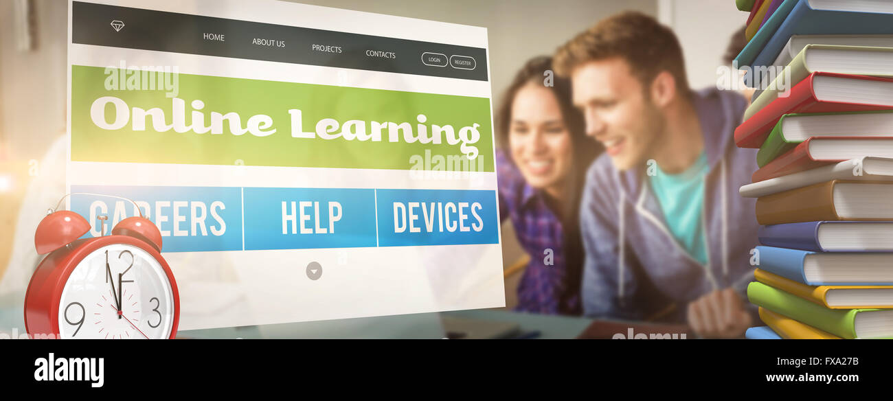 Composite image of online learning interface Stock Photo - Alamy