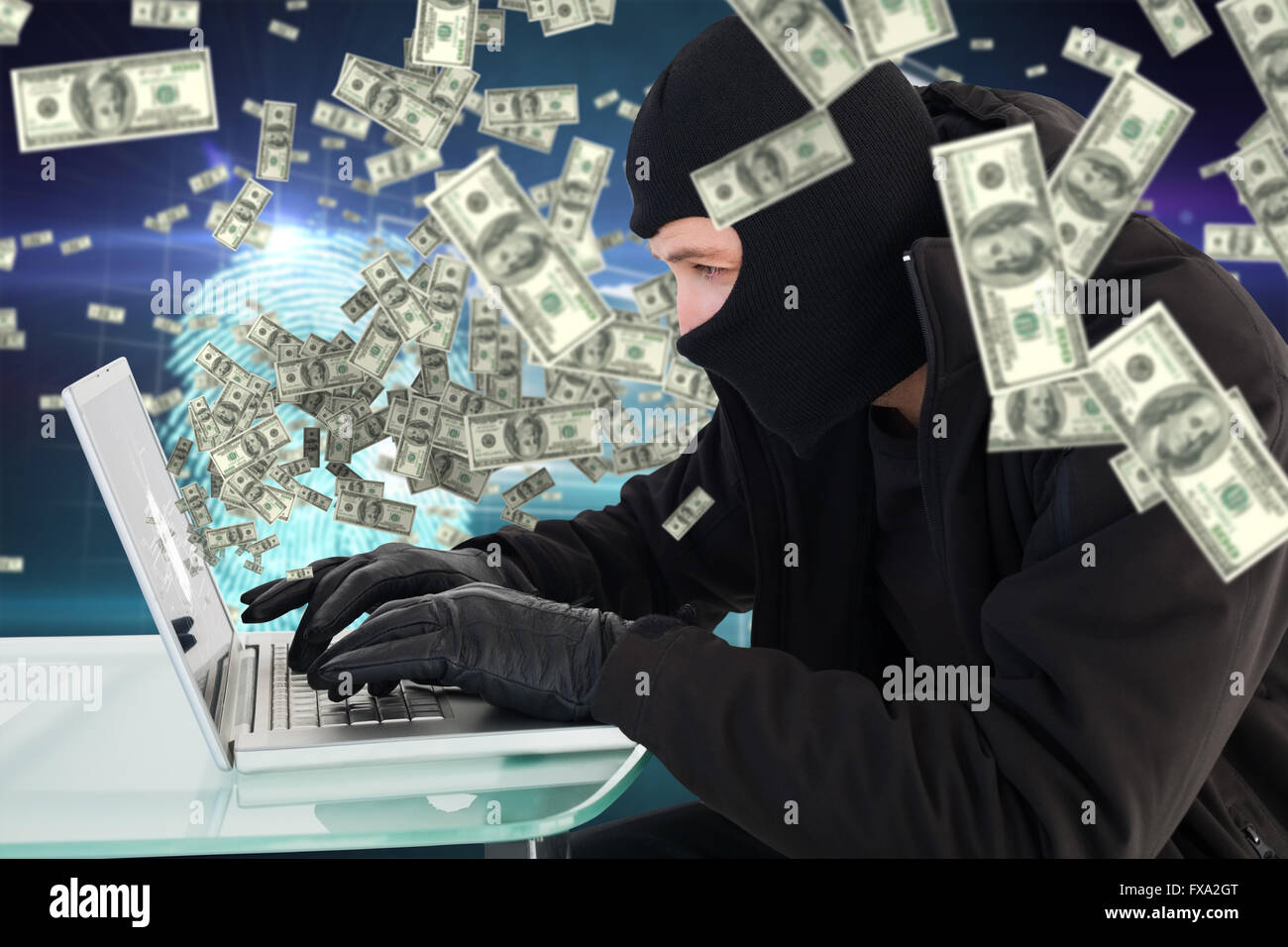 Hacking with a laptop hi-res stock photography and images - Alamy