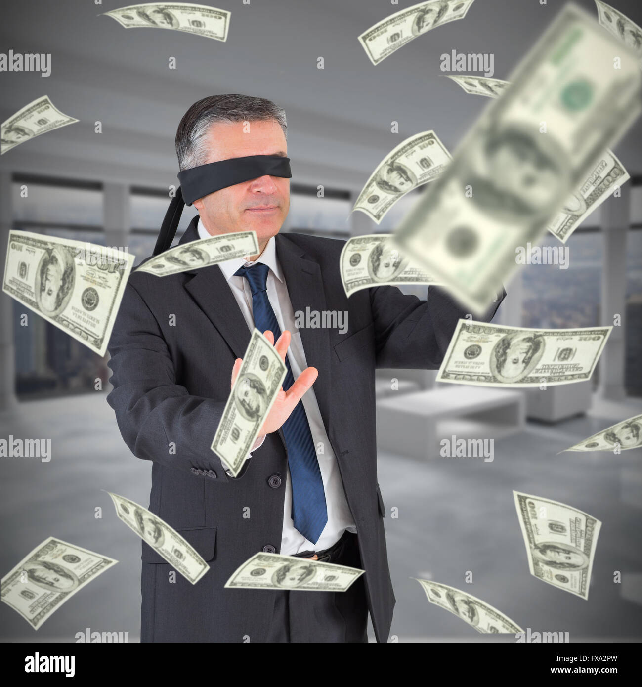 Blindfold money hi-res stock photography and images - Alamy