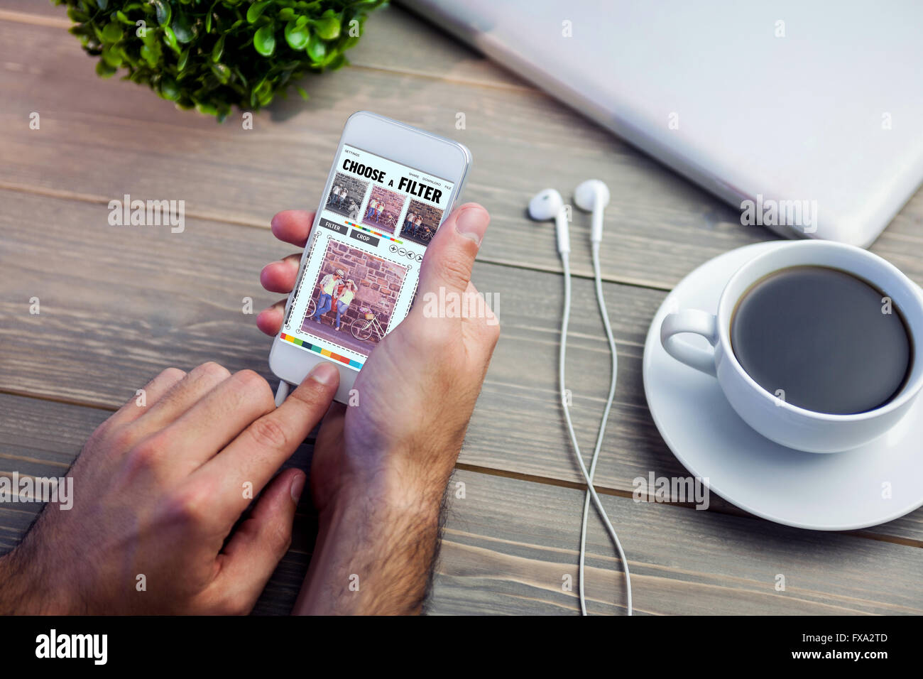 Composite image of smartphone app menu Stock Photo - Alamy