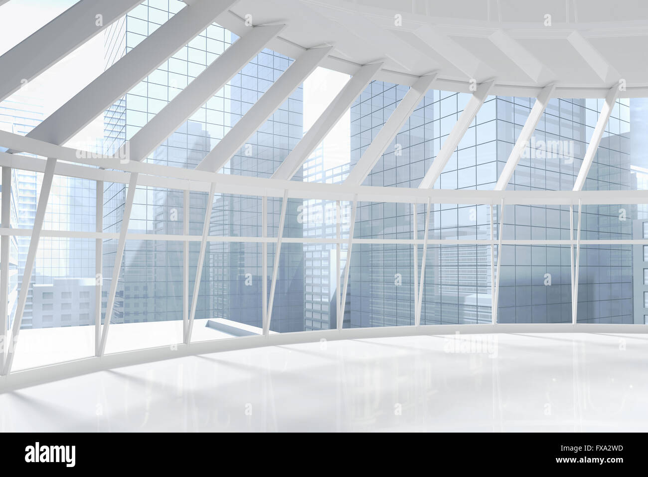 Modern room overlooking city Stock Photo - Alamy