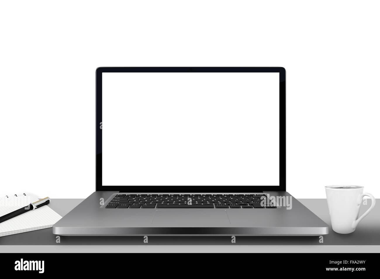 Desk laptop no people Black and White Stock Photos & Images - Alamy
