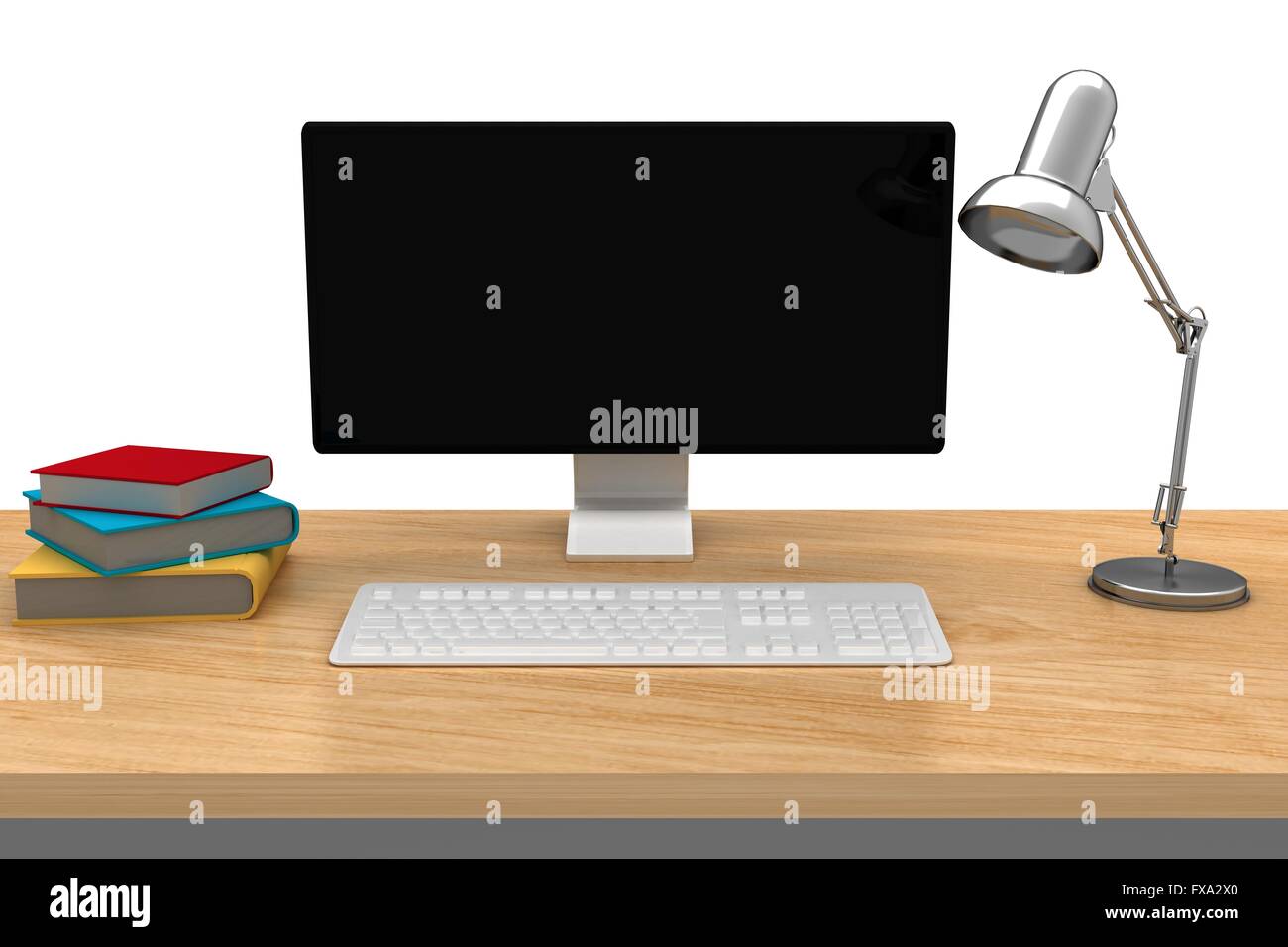 A computer over a desk Stock Photo - Alamy