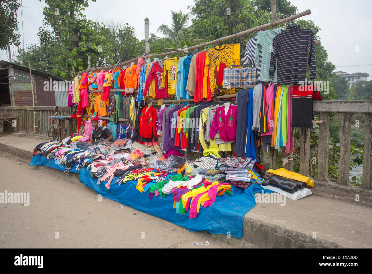 An old man selling pumpkin flowers (kumro ful) in street side of Dhaka ...