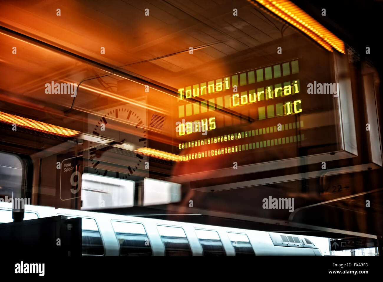 Reflections in the train window Stock Photo - Alamy