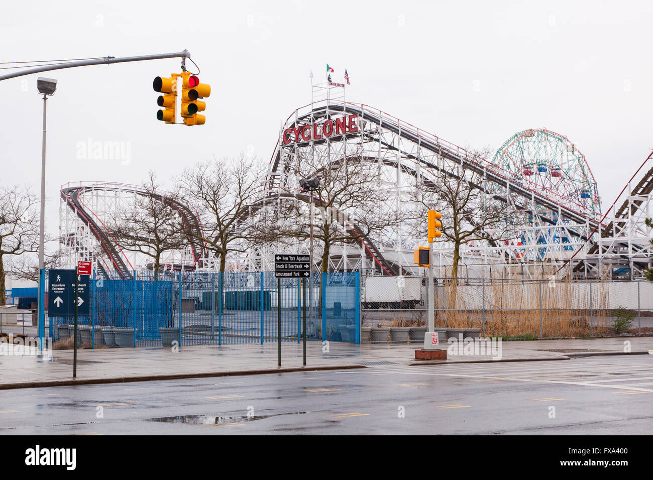 Cyclone roller coaster, Coney Island, Brooklyn, New York City, United ...